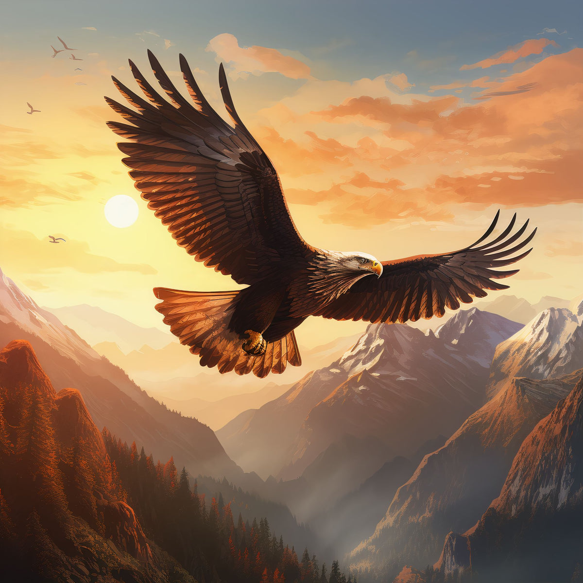 Diamond Painting Fliegender Adler