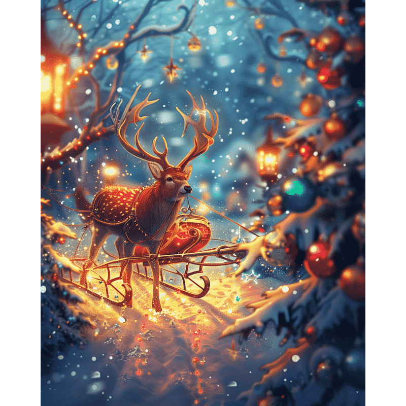 Reise durch den Schnee | Diamond Painting