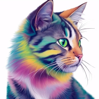 Bunte Katze Diamond Bild